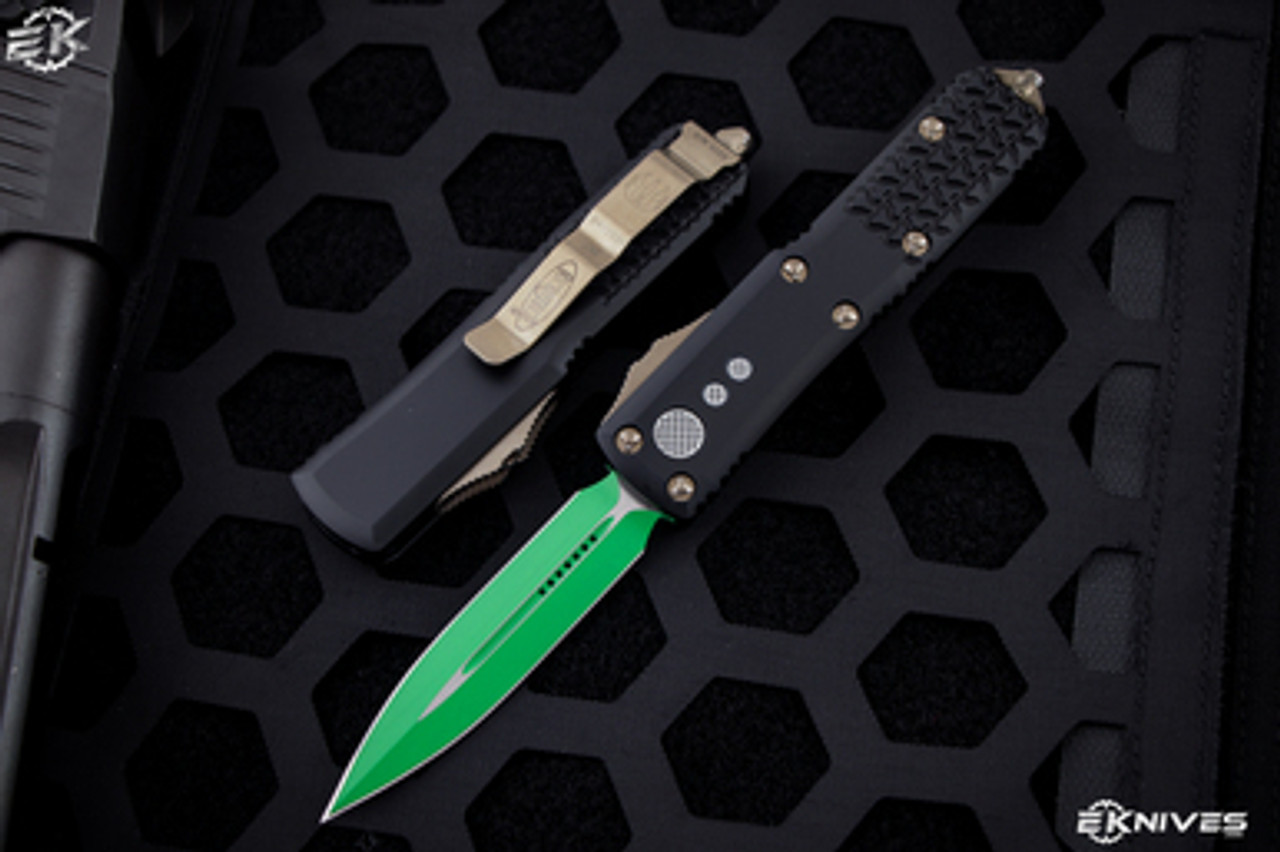 Microtech Jedi Master Utx 85 Otf Automatic Knife 3 Dagger Green 232 1jm