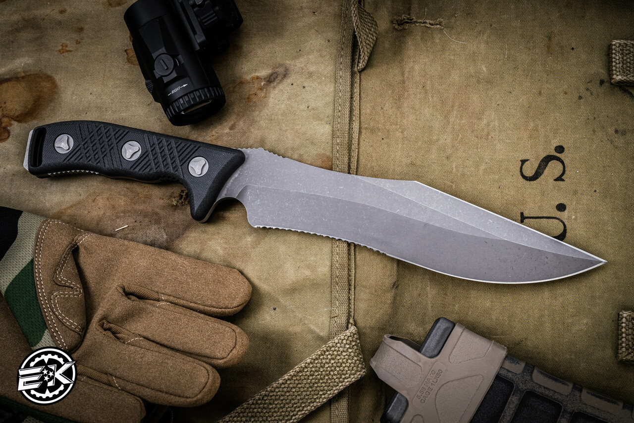 Microtech Arbiter Fixed Blade Knife 8.75" Apocalyptic Stonewash ...