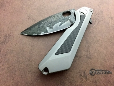Microtech Marfione Custom MSG 3.5 Carbon Fiber Armor Core Damascus