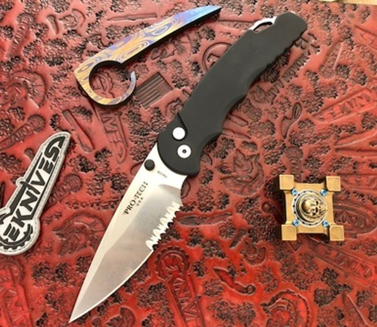 Protech Tr 4 Tactical Response Button Lock Manual Knife Ma 4 Stonewash