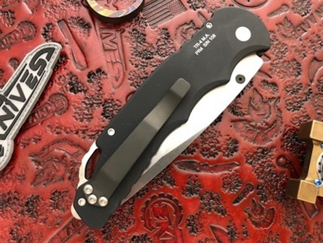 Protech Tr 4 Tactical Response Button Lock Manual Knife Ma 4 Stonewash