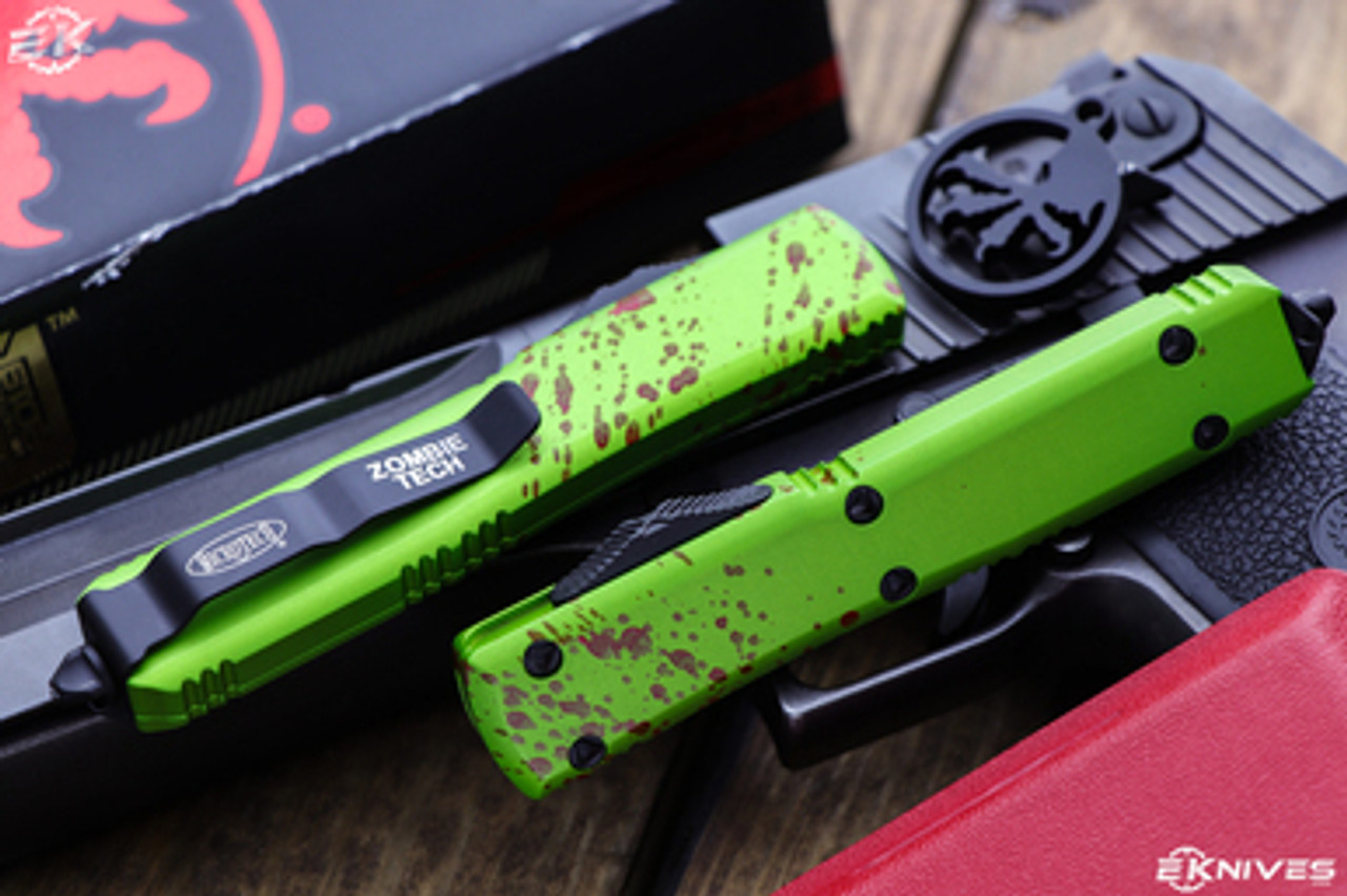 Microtech Ultratech Zombie Tech Otf Automatic Knife Se 34 Black 121 1z