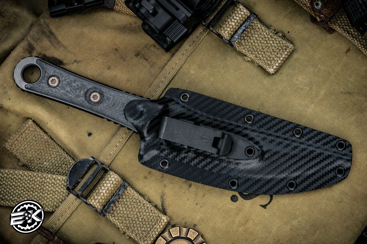 Microtech Borka SBK Fixed Blade Knife Carbon Fiber 5.25" Persian Black ...