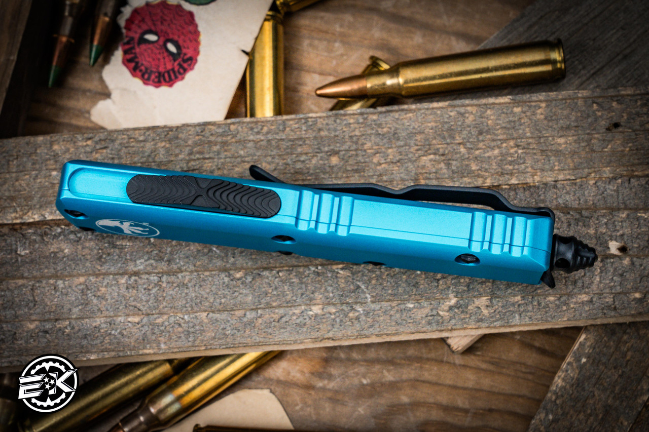 Microtech Utx 85 Otf Automatic Knife Turquoise 3 Tanto M390 Black 233 1tq