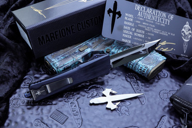 Microtech Custom/Marfione Combat Troodon OTF Star Grind Mirror Polish Blade