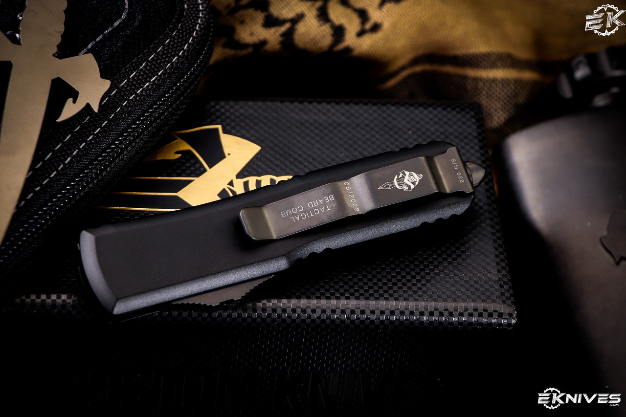 Microtech/Marfione Custom UTX-85 DLC Tactical Beard Comb