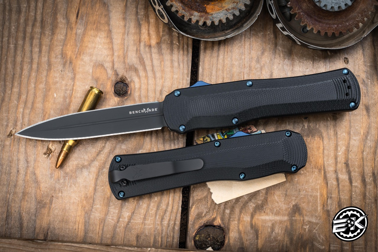 Benchmade Autocrat OTF Automatic Knife Black G10 3.7" Black Dagger 3400BK