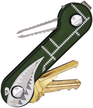 KEYBAR Bomber Aluminum OD Green Pocket Key Organizer