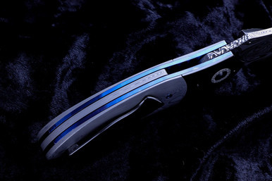 Peter Martin QSB Damasteel Handle/Blade, Zirconium Bolsters/Clip