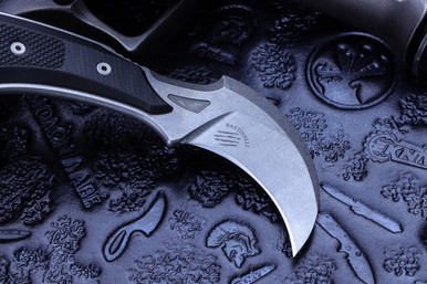 Microtech/Bastinelli ICONIC Karambit Left Hand Fixed Blade Satin 118-4L