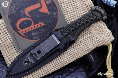 Tracker Dan "Hammershark" OD Green Wrap Fixed Blade Knife
