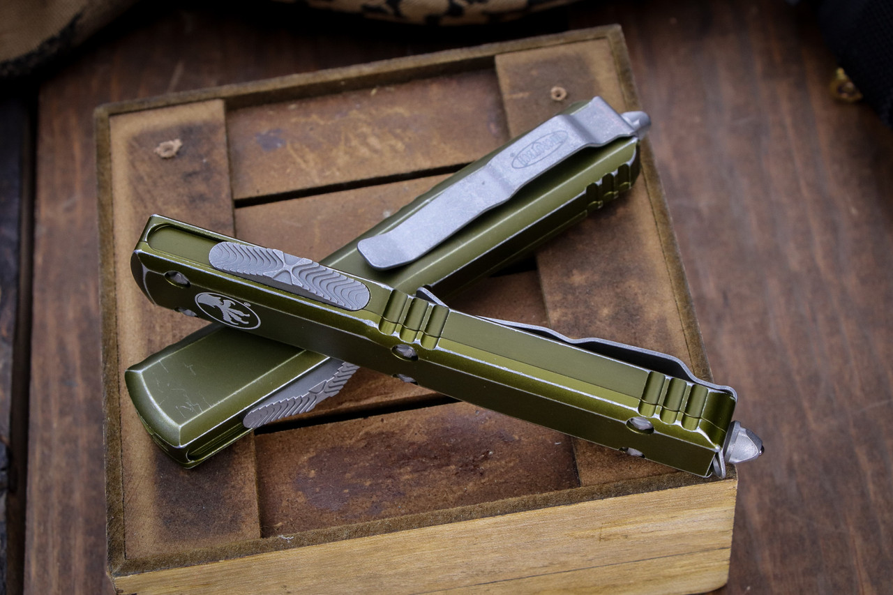 Microtech Ultratech OTF Automatic Knife Distressed OD Green 3.4" Dagger ...