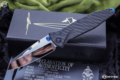 Microtech/Marfione Custom Socom Elite "Warcom" Carbon Fiber, Blue ...