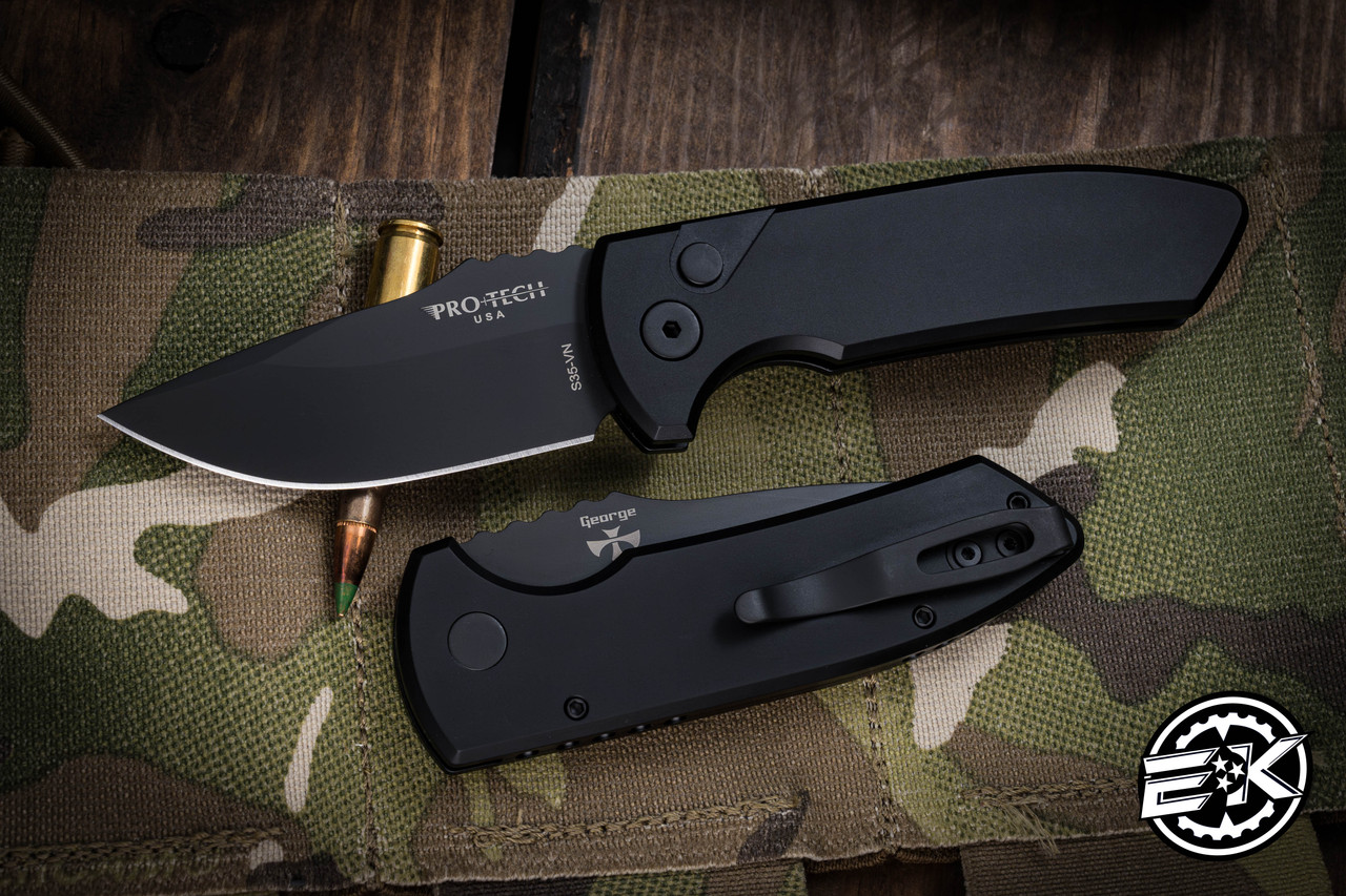 ProTech SBR Short Bladed Rockeye Automatic Folding Knife 2.5" Black LG403