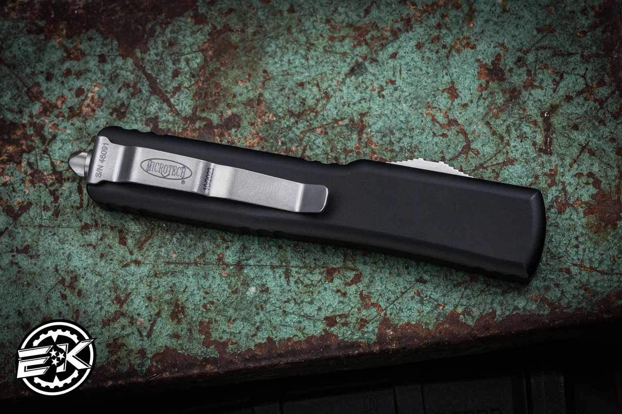 Microtech Utx 70 Otf Automatic Knife Black 24 Tanto Stonewash