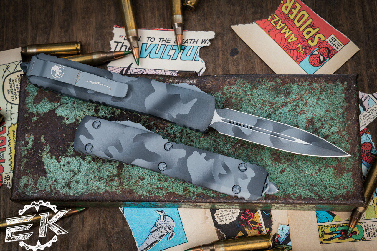 Microtech Ultratech Otf Automatic Knife Urban Camo 34 Dagger Camo
