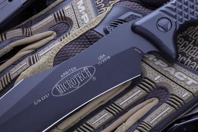 Microtech Arbiter Fixed Blade Knife 8.5" Black 104-1DLC