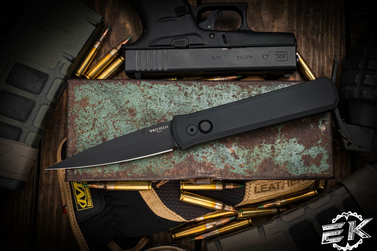 Protech Godfather Swat Tactical Automatic Folding Knife 4 Black 921 Swat