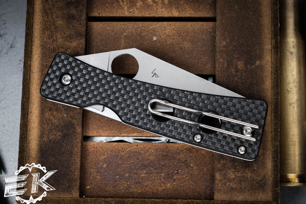 Spyderco Watu Compression lock Knife Carbon Fiber 3.25"Satin C251CFP