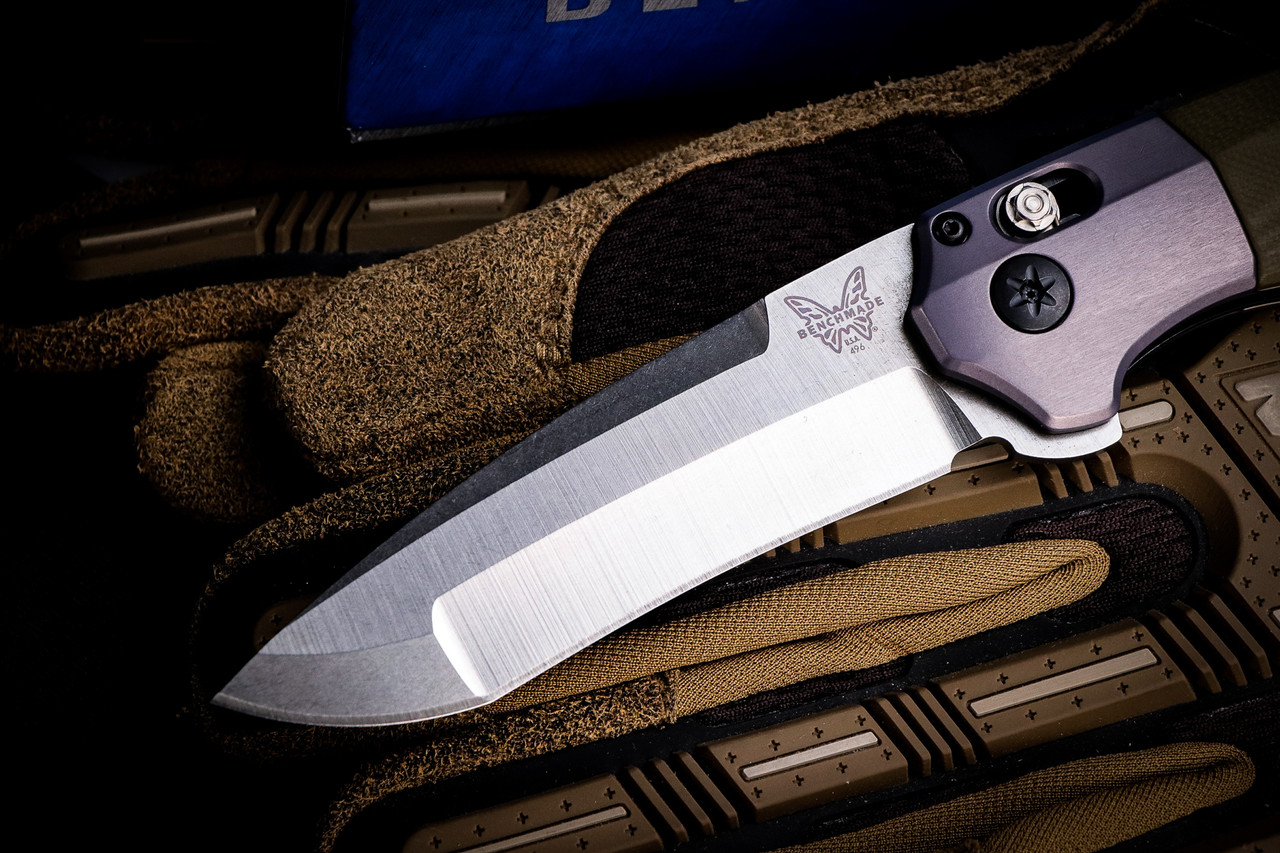 Benchmade Vector AXIS-Assisted Flipper Knife OD Green G10 3.6" Satin 496