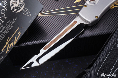 Marfione Custom HALO VI 416 Stainless Ironwood Inlay Tanto Mirror Polish
