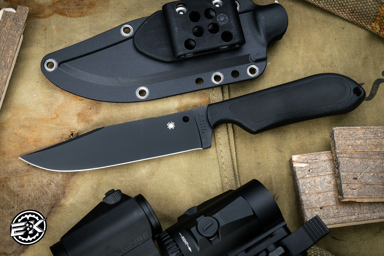 Spyderco Perrin Street Bowie Fixed Blade Knife 5" VG-10 Clip Point ...