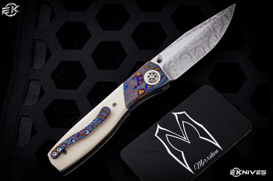 Kurt Merriken "Karma" Full Dress Ivory Micarta, Black Timascus 3.3 ...