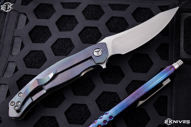 Mike Bond/Ti2 Design Custom "Huli Maka" Flipper Titanium Radial Milled ...