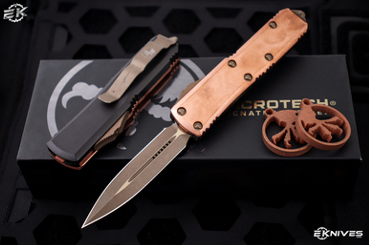 Microtech Utx 85 Copper Top Signature Series Otf Knife 3 Bronze
