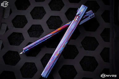 D Rocket Designs Oval V2 Bolt Action Pen Timascus 5"