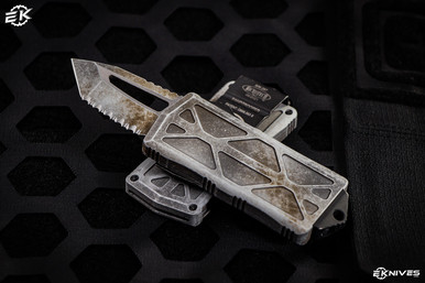 Microtech Sandtrooper Exocet Money Clip OTF Knife 1.9" White Distressed ...