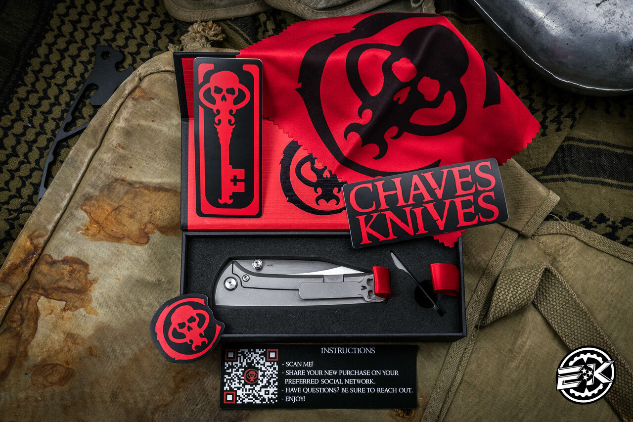 Chaves Knives Scapegoat Street Folding Knife Titanium 3.5" Satin