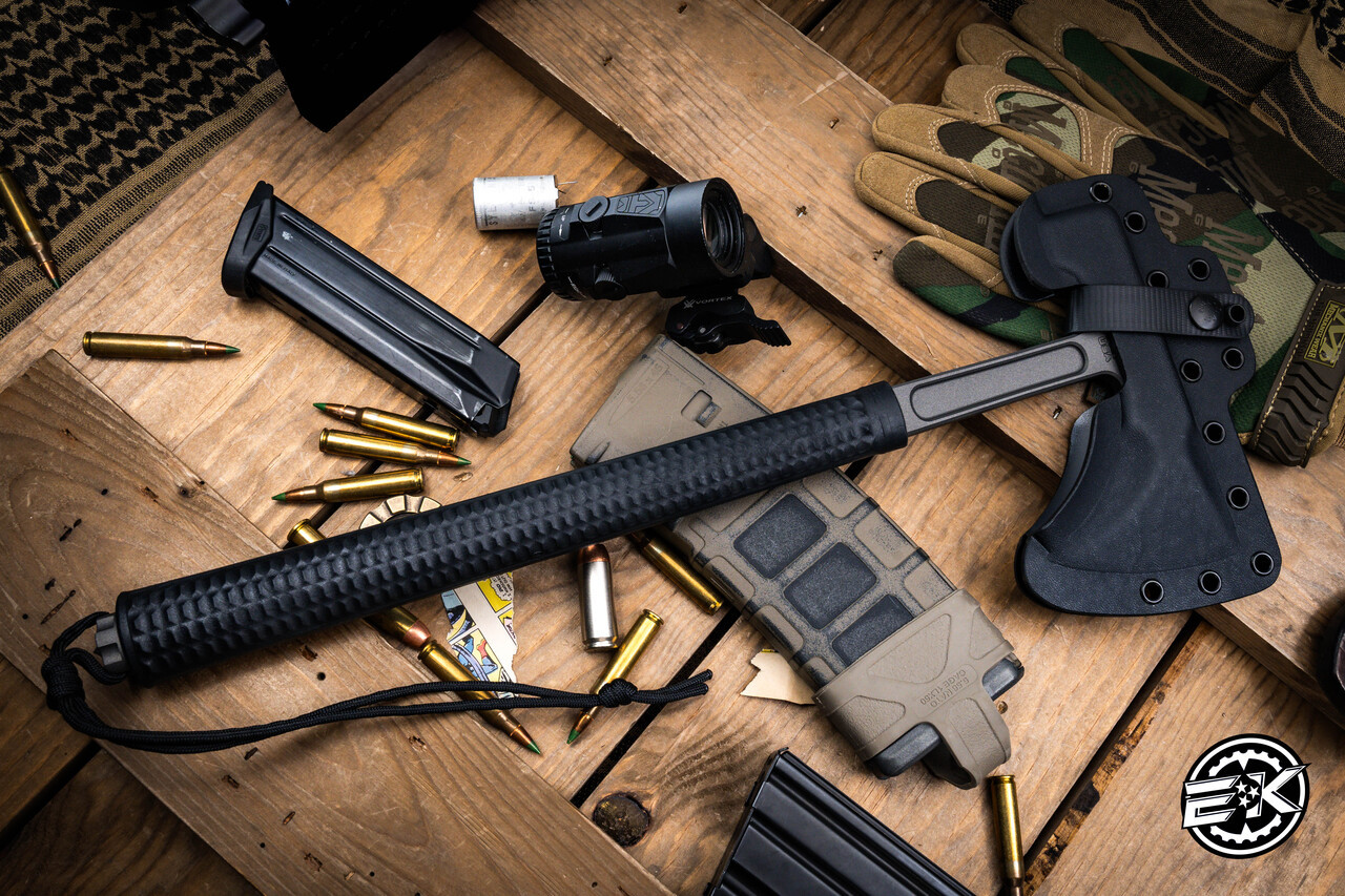 RMJ Tactical Loggerhead Tomahawk Axe Black Insulated Rubber Handle 15 ...