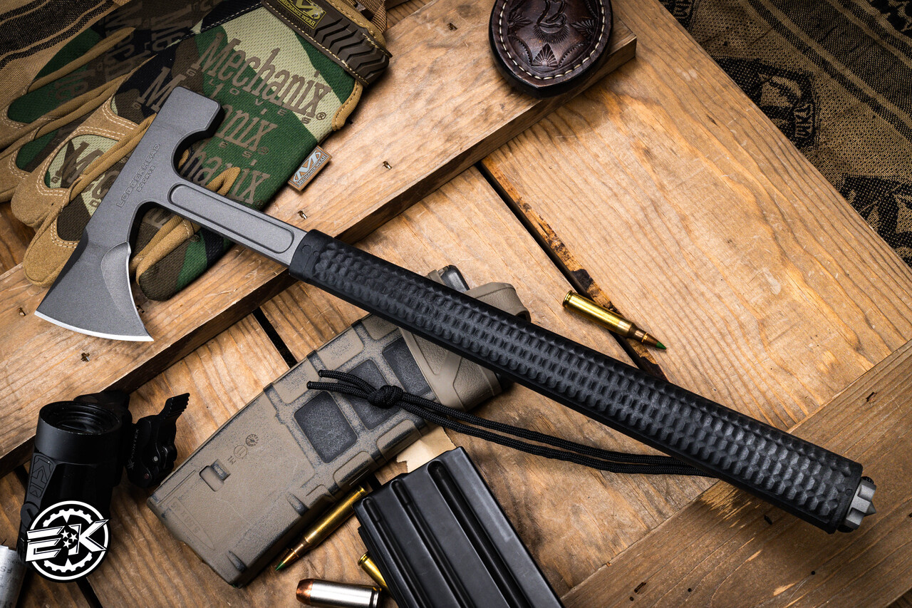 RMJ Tactical Loggerhead Tomahawk Axe Black Insulated Rubber Handle 15 ...