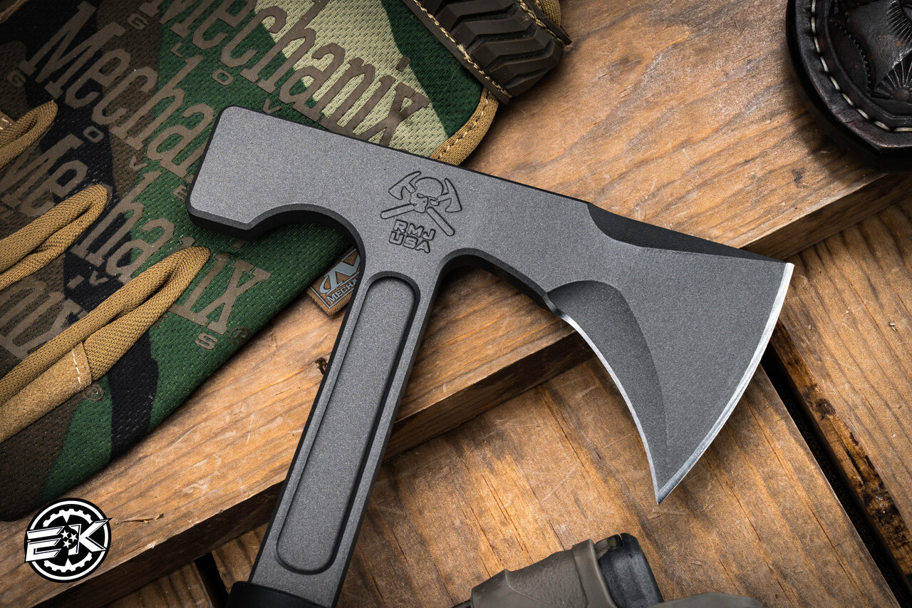 RMJ Tactical Loggerhead Tomahawk Axe Black Insulated Rubber Handle 15 ...