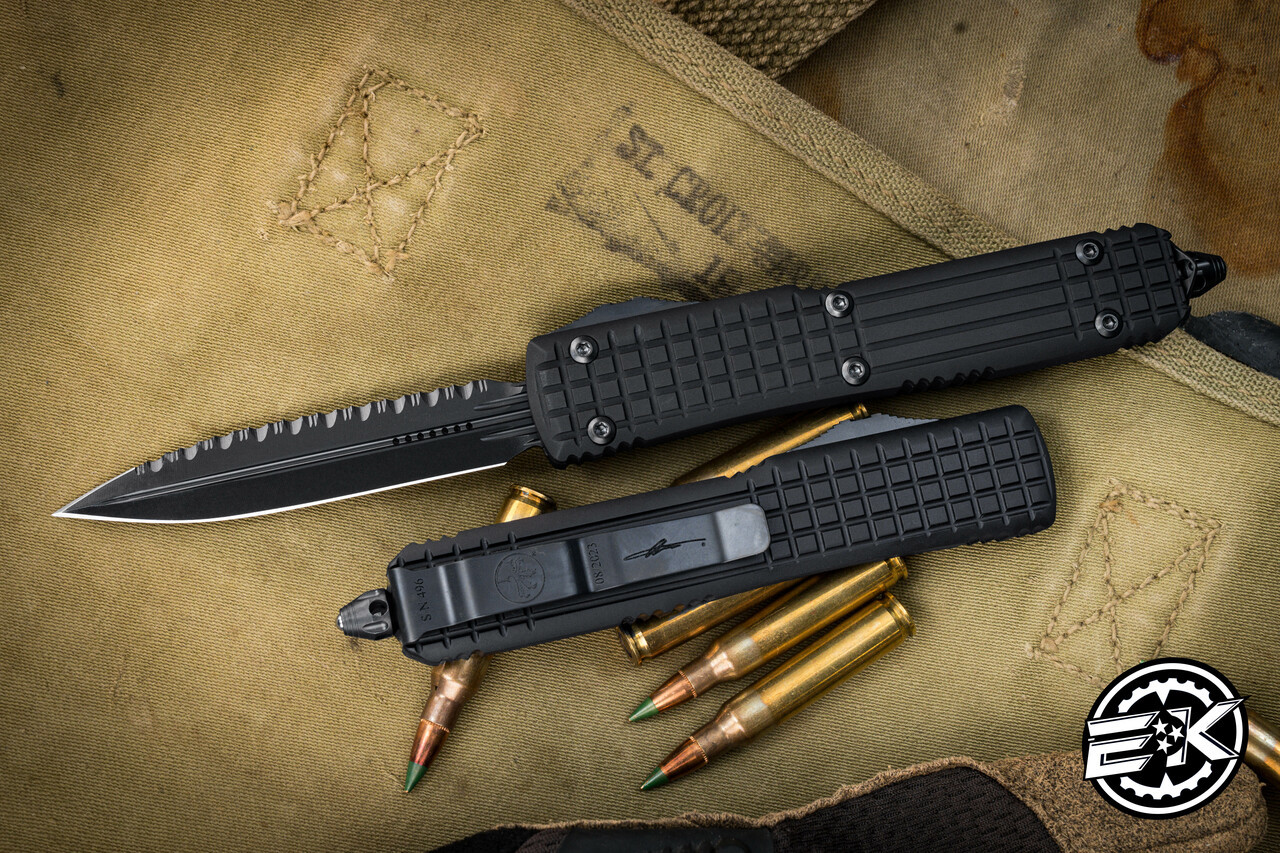 Microtech Ultratech Delta Frag Shadow Otf Automatic Knife 34 Dagger