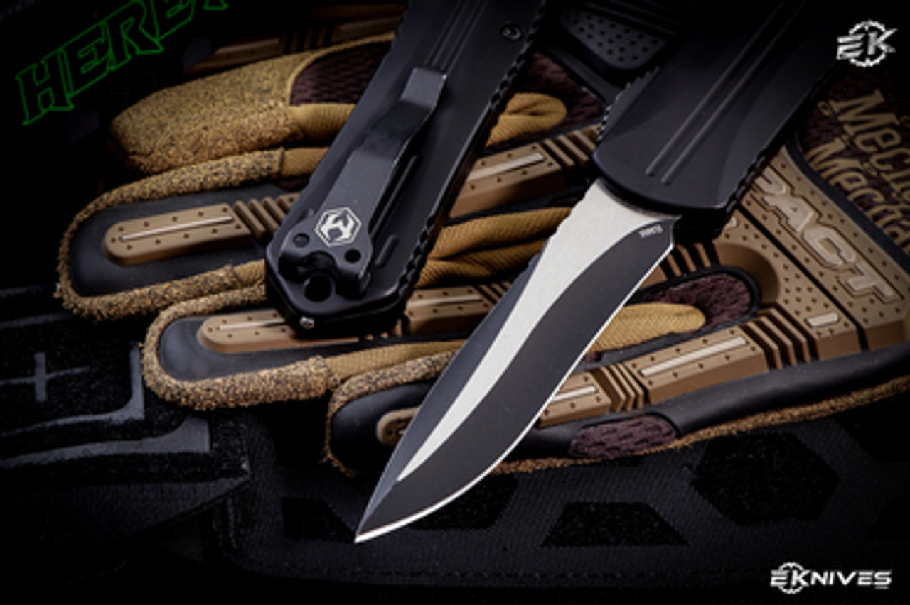 Heretic Knives Manticore X Black Otf Automatic Knife 375 Recurve