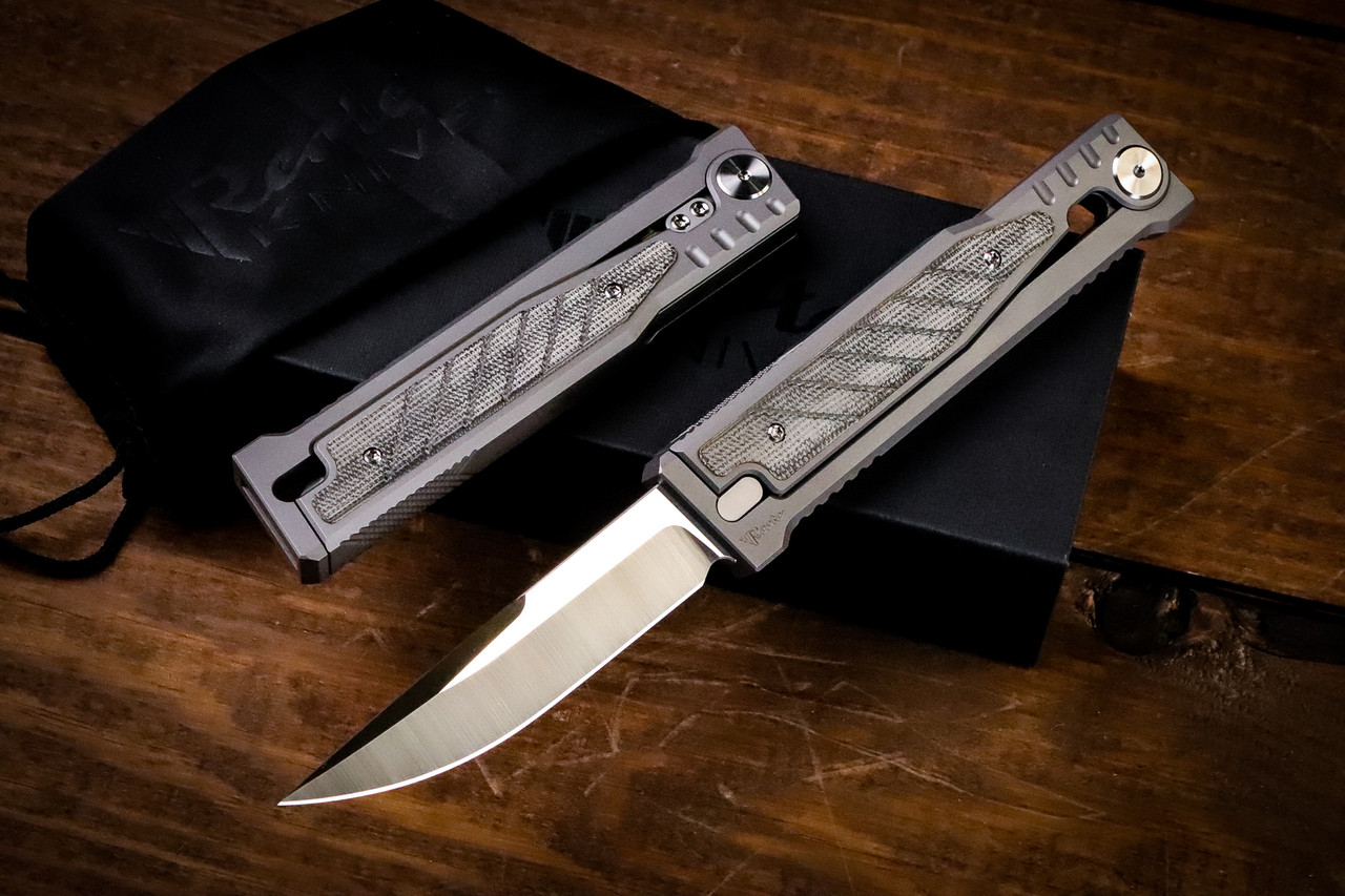 Reate Exo Gravity Knife Titaniumblack Micarta 375 Satin Drop Point