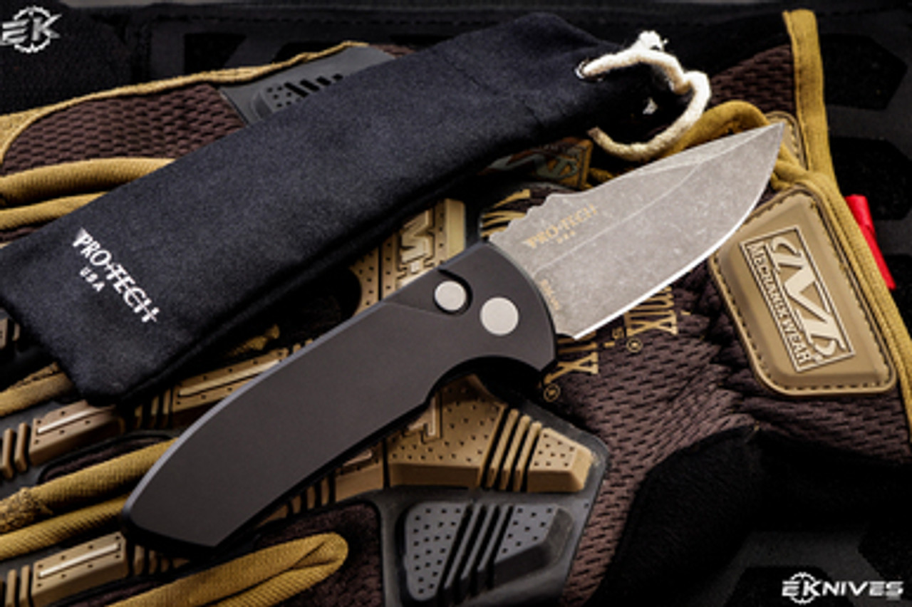 Protech Sbr Left Hand Short Bladed Rockeye Automatic Knife Black 25