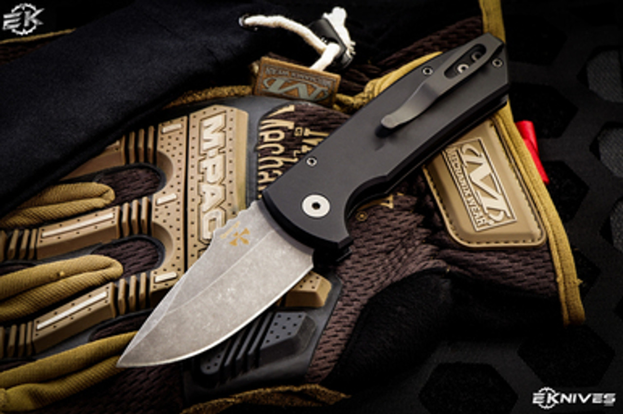 Protech Sbr Left Hand Short Bladed Rockeye Automatic Knife Black 25