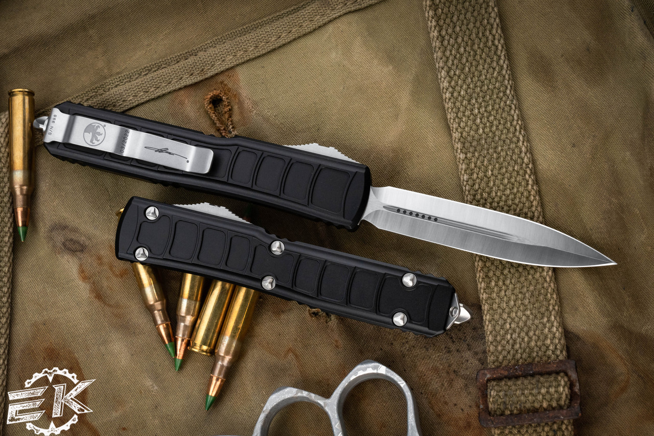 Microtech Ultratech II Stepside OTF Automatic Knife 3.4" Dagger Satin ...