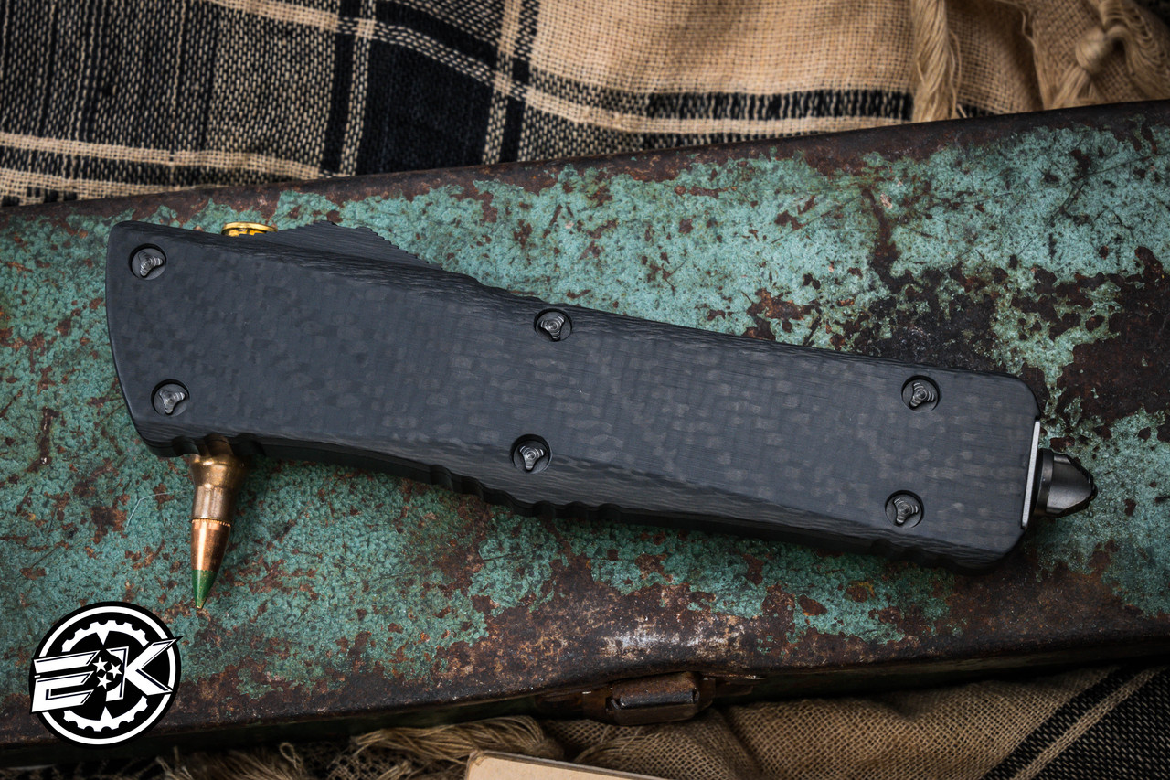 Marfione Custom Combat Troodon Otf Automatic Knife Carbon Fiber 38