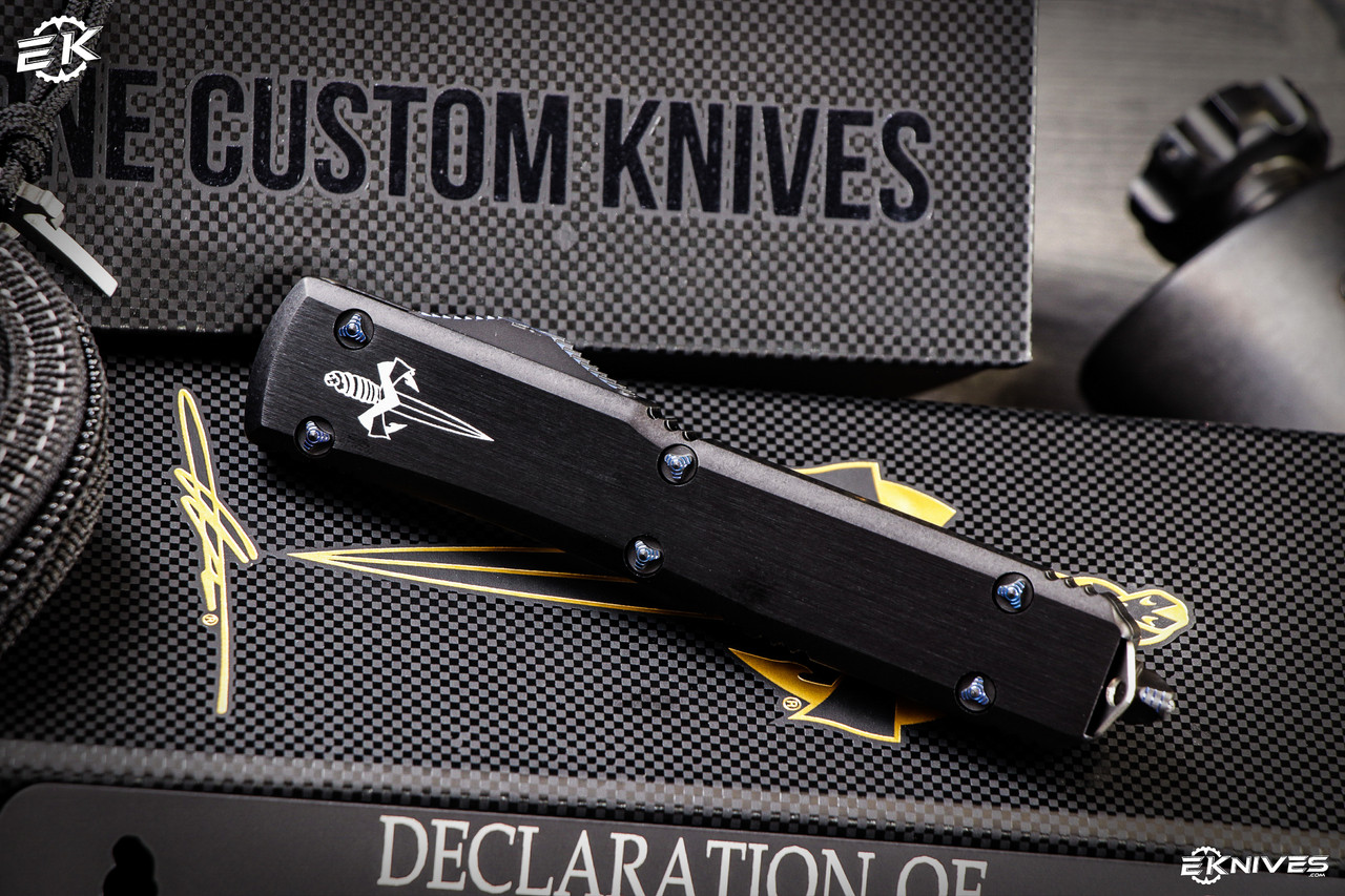 Marfione Custom Ultratech OTF Automatic Knife Blue Accents 3.4" Mirror ...