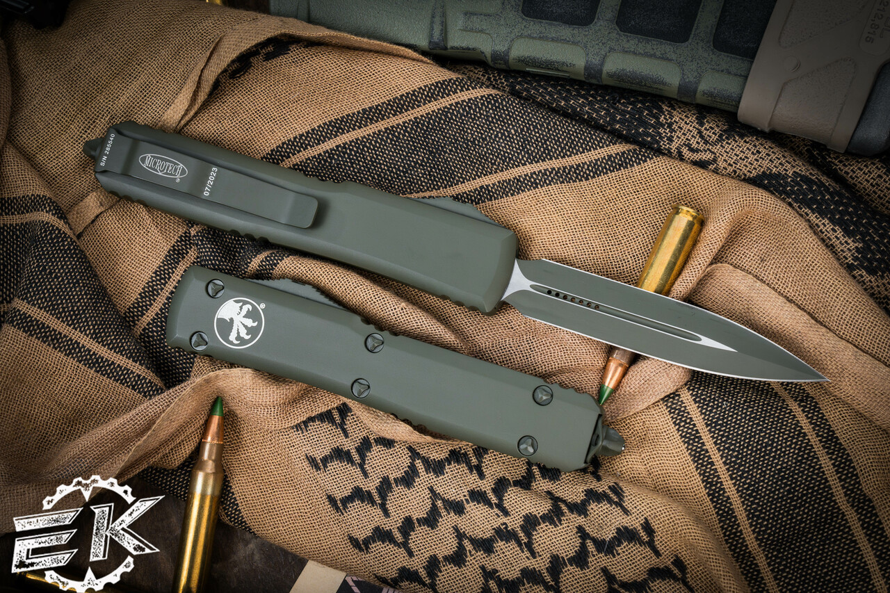 Microtech Ultratech OD Green Cerakote OTF Automatic Knife 3.4" Dagger ...