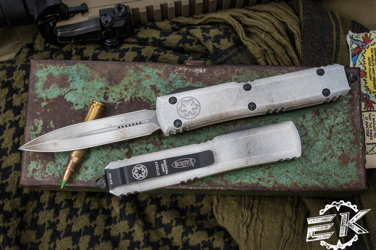 Microtech Ultratech Sand Trooper Otf Automatic Knife 34 Dagger 122 1sad