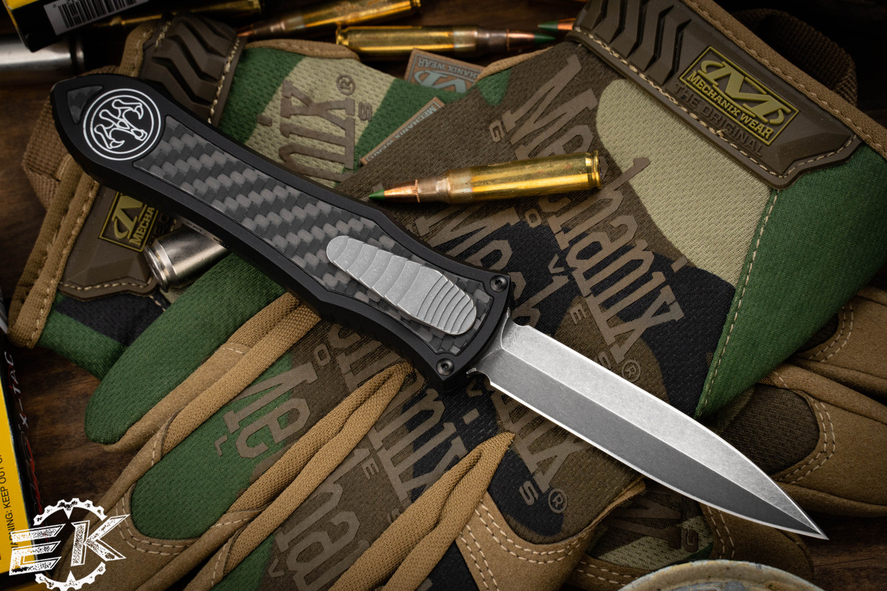 Hawk Knives "Deadlock" Model C Aluminum/Carbon Fiber Inlay 3.5" Dagger ...