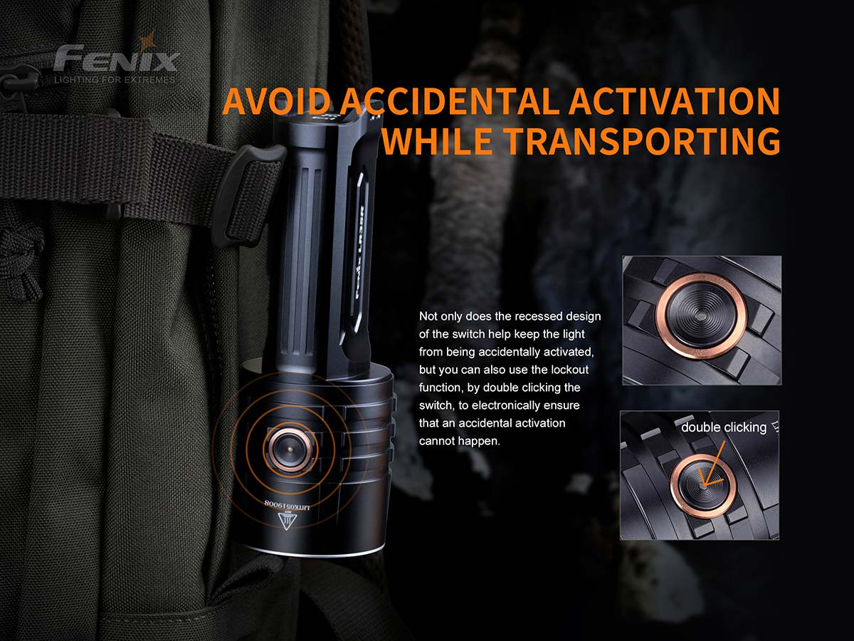 FENIX LR35R RECHARGEABLE FLASHLIGHT – 10000 LUMENS
