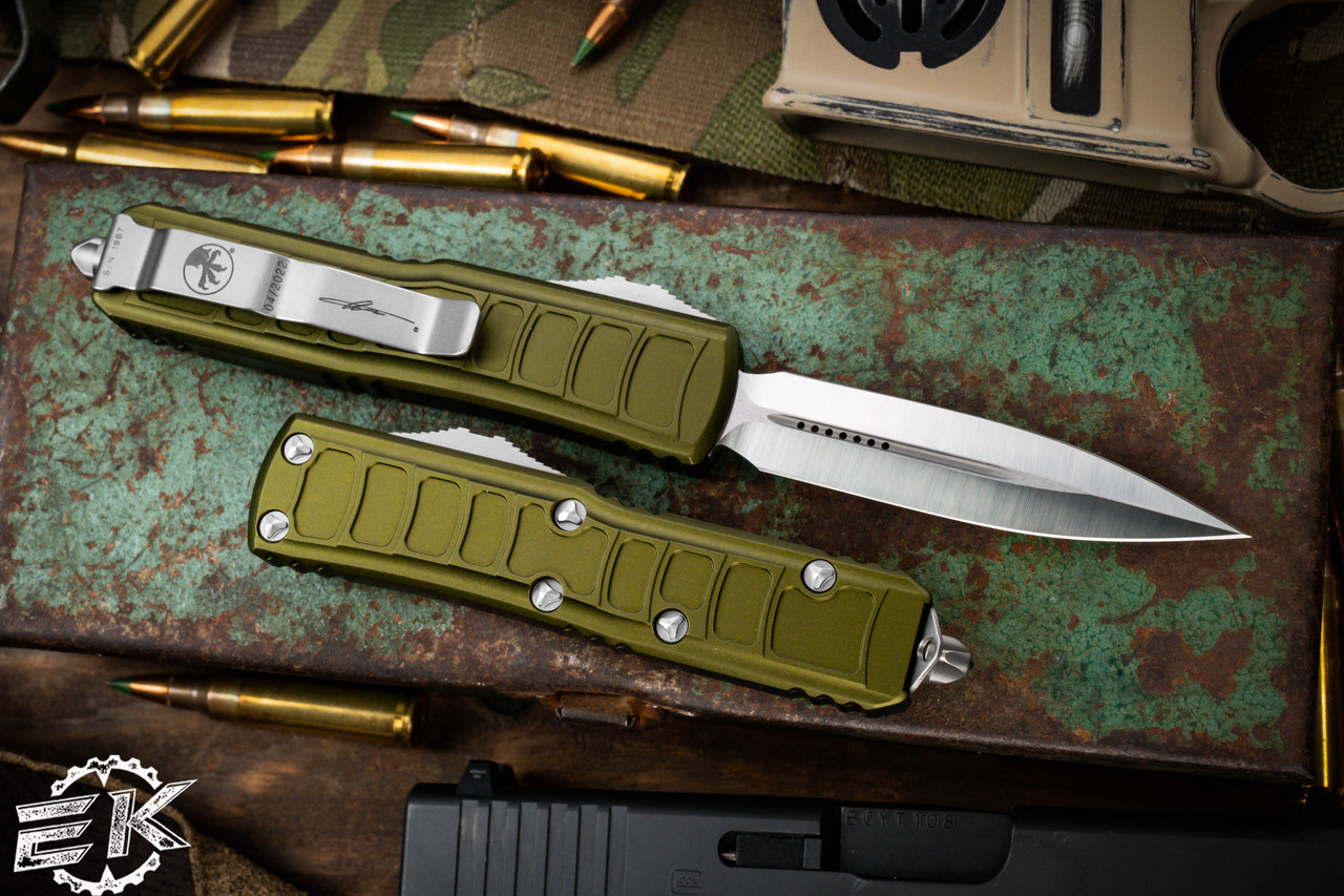 Microtech Utx 85 Ii Stepside Od Green Otf Automatic Knife 3 Dagger