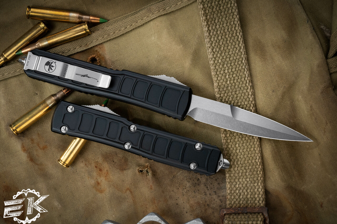 Microtech Ultratech Ii Stepside Otf Automatic Knife Black 34 Bayonet