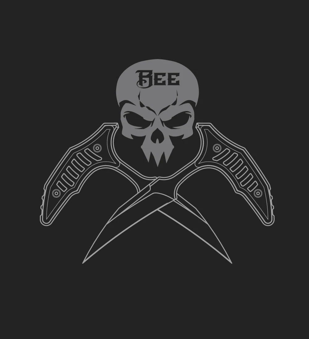 Microtech Bee Tee Shirt SS Crew Unisex Black/Red Logo